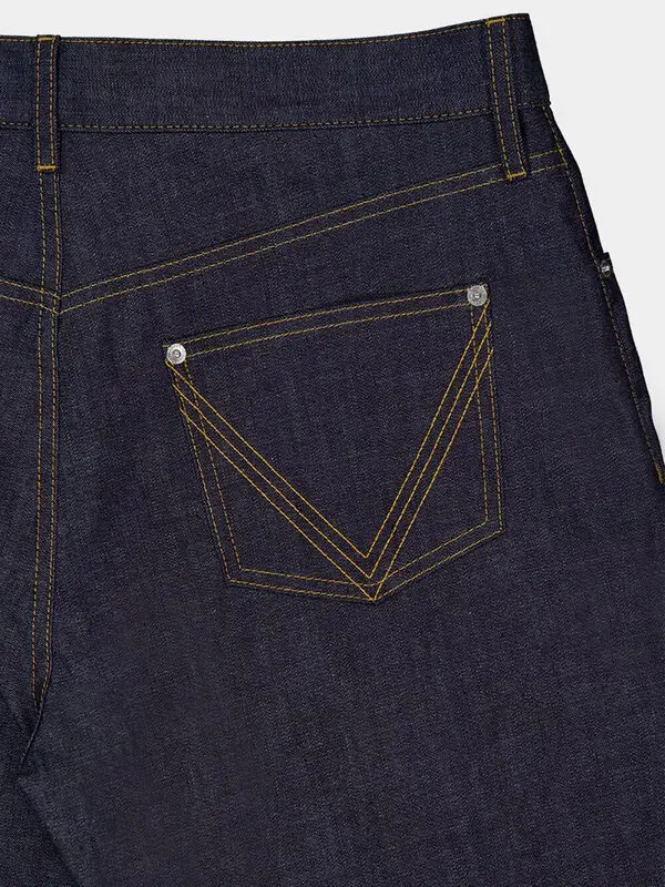 Bottega Veneta Rinsed Indigo Wide-leg Jeans