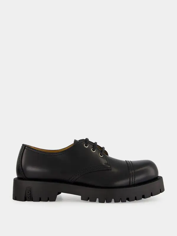 Dior Explorer Iii Cap Toe Leather Derby Shoes