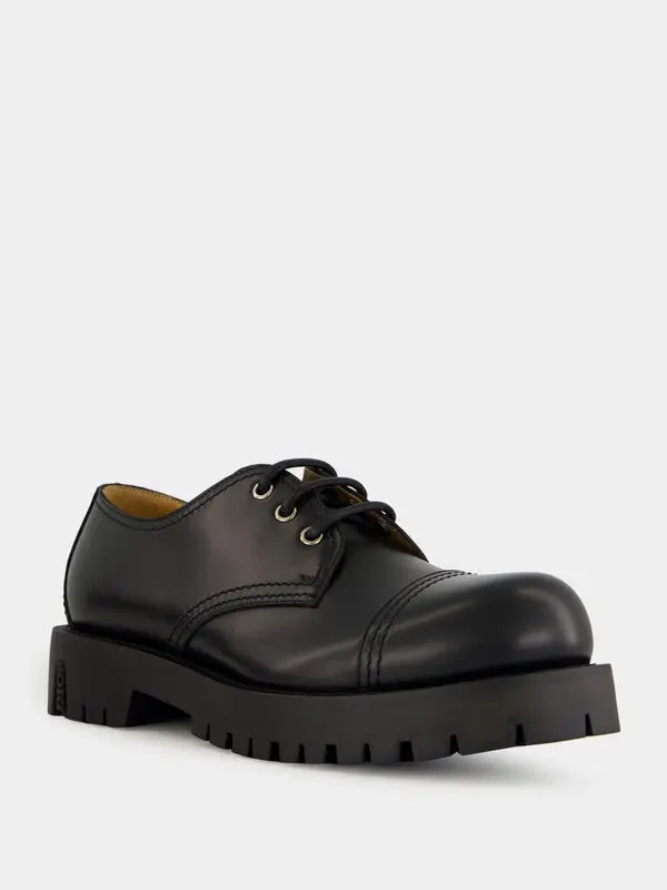 Dior Explorer Iii Cap Toe Leather Derby Shoes
