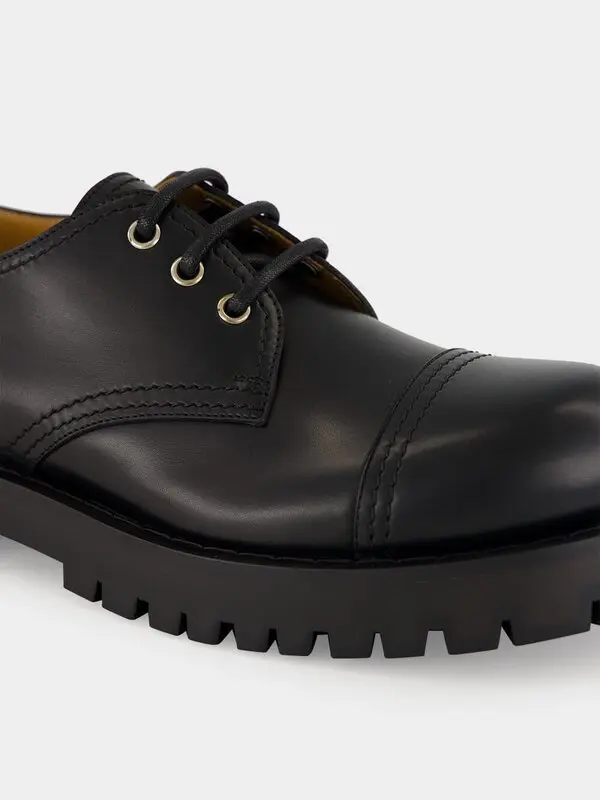 Dior Explorer Iii Cap Toe Leather Derby Shoes