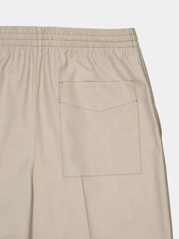 Bottega Veneta Wool Cotton Melange Trousers
