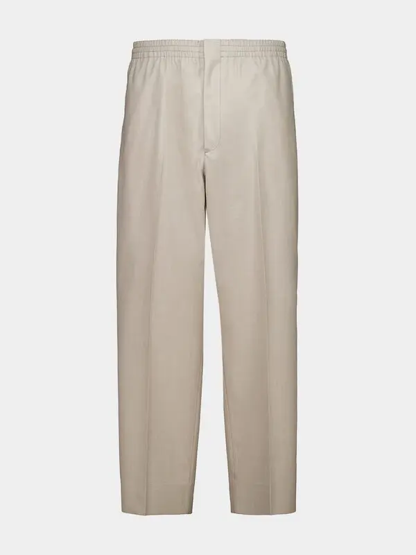 Bottega Veneta Wool Cotton Melange Trousers