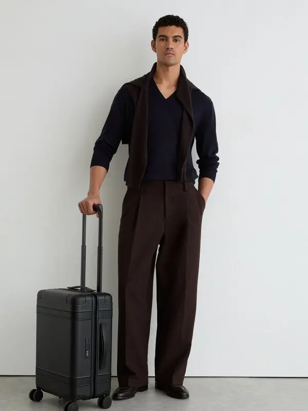 REISS Earlsfield Merino Wool V-neck Jumper