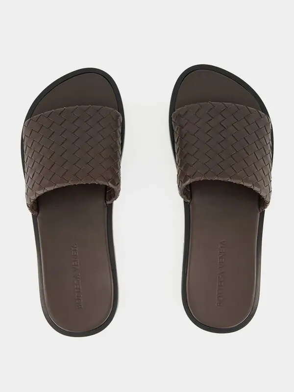 Bottega Veneta Fondant Intrecciato Mule Sandals