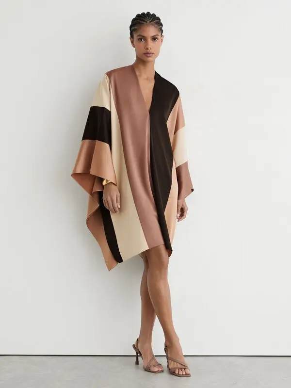 REISS Ari Colour-block Tunic Dress