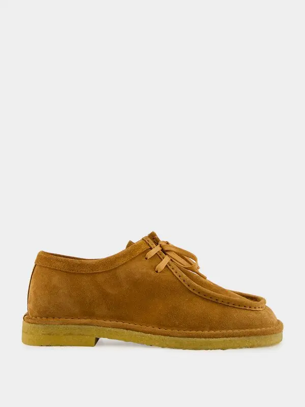 Bottega Veneta Caramel Boston Lace-up Moccasins - Brown
