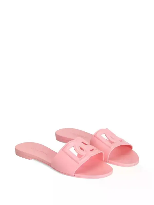 Dolce & Gabbana Rubber Beachwear Slides - Pink
