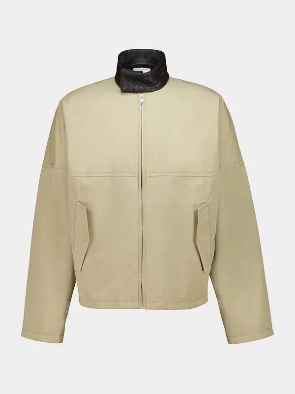 Bottega Veneta Blouson Intr Collar Cotton - Beige