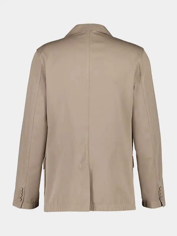 Dior Cotton Jacket With Embroidered Muguet Detail - Beige