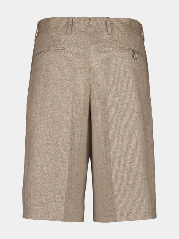 Dior Cashmere Virgin Wool Shorts With Double Pockets