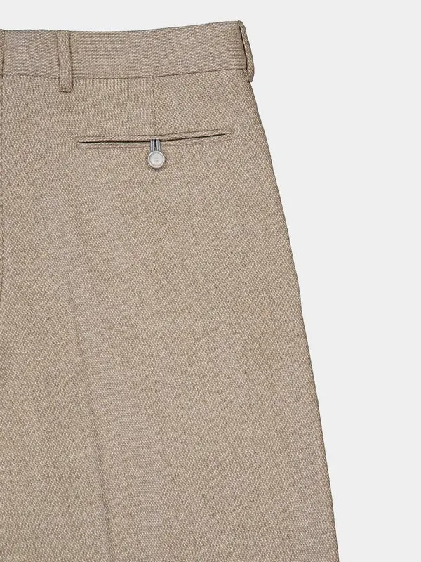 Dior Cashmere Virgin Wool Shorts With Double Pockets