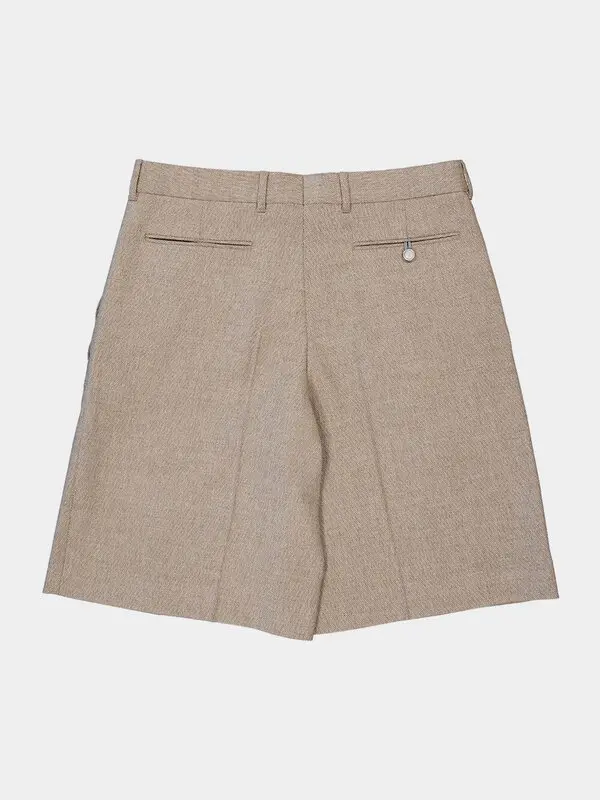 Dior Cashmere Virgin Wool Shorts With Double Pockets