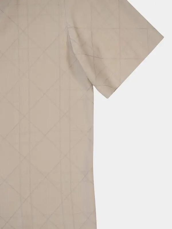 Dior Shirt S/s Mother Of Pearl Buttons Lyocell Silk - Beige