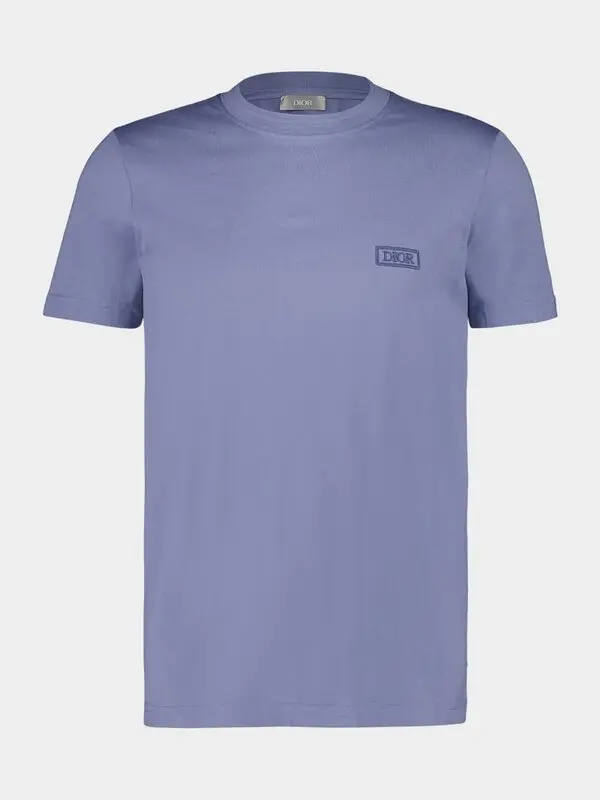 Dior T-shirt Regular Fit S/s Icons Cotton - Blue