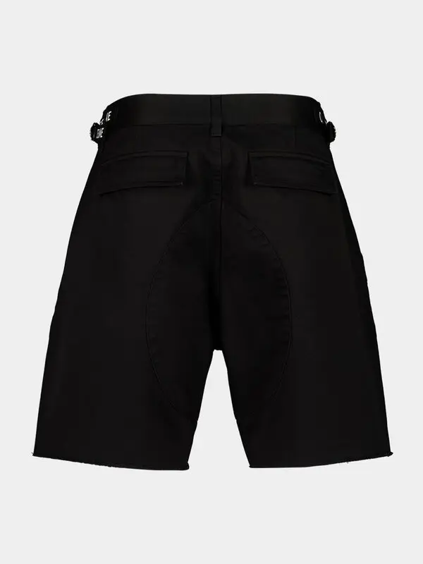 Celine Woven Cotton Cargo Shorts