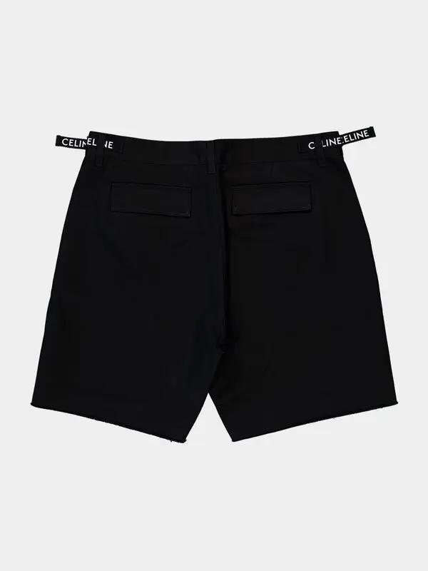 Celine Woven Cotton Cargo Shorts