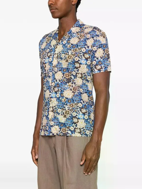 Brian Dales Floral-print Short-sleeve Shirt