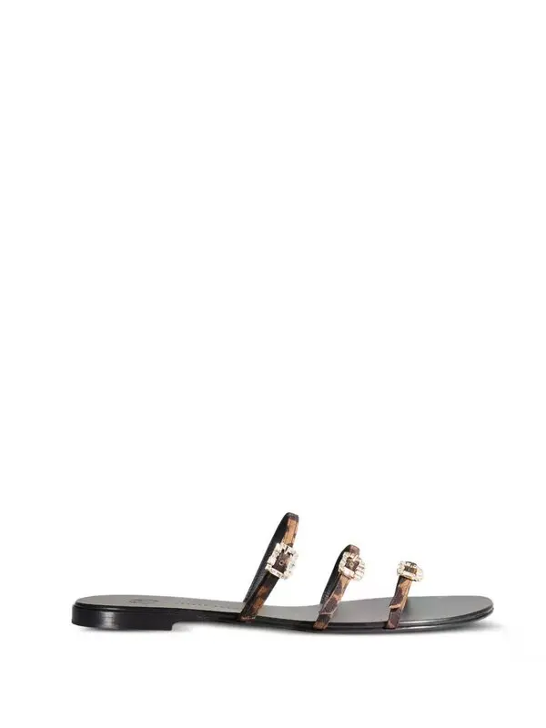 TEMPERLEY LONDON Eclipse Buckle-detail Sandals - Black