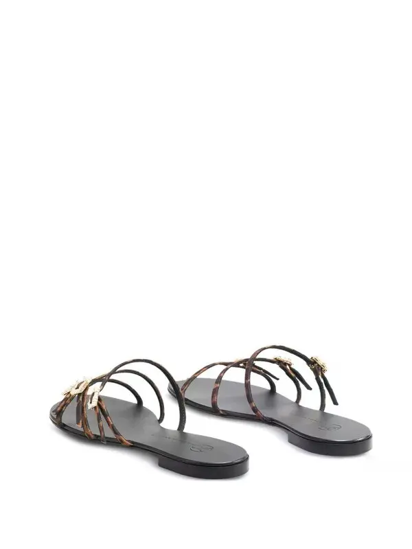 TEMPERLEY LONDON Eclipse Buckle-detail Sandals - Black