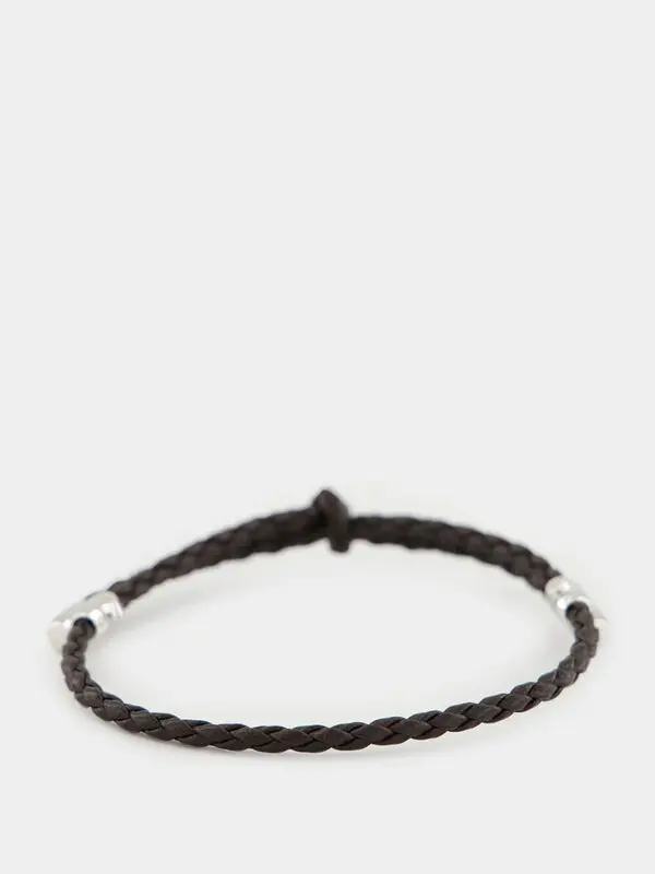 Bottega Veneta Braided Leather Bracelet - Brown