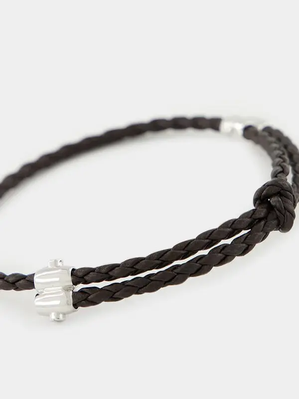 Bottega Veneta Braided Leather Bracelet - Brown