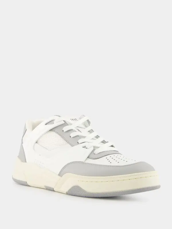 Celine Ct-09 Lace Up Leather Sneakers - White