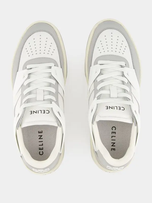 Celine Ct-09 Lace Up Leather Sneakers - White