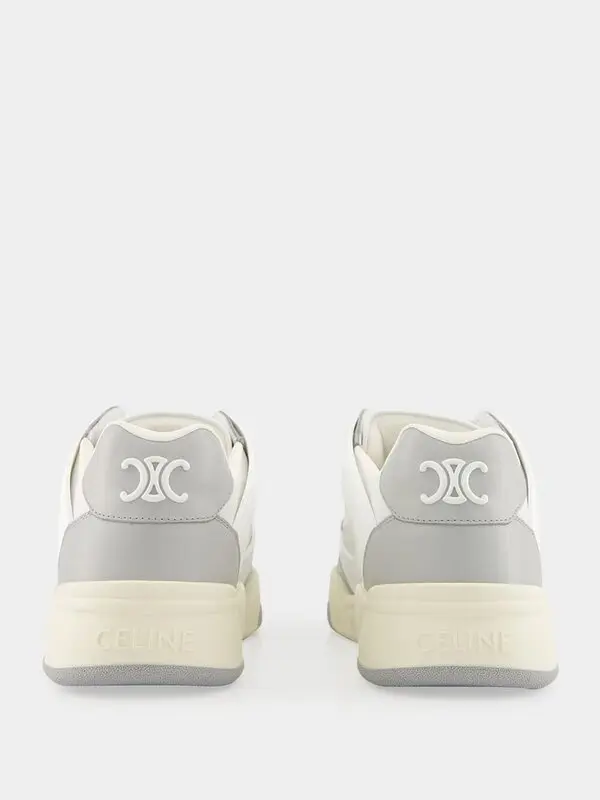 Celine Ct-09 Lace Up Leather Sneakers - White