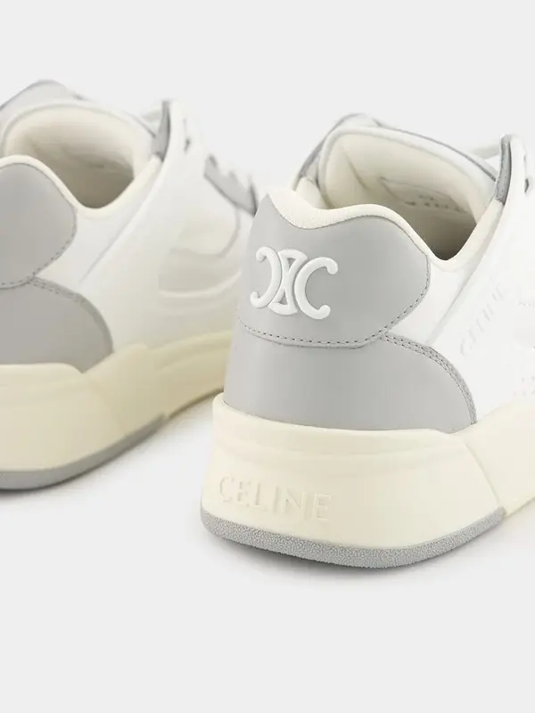 Celine Ct-09 Lace Up Leather Sneakers - White