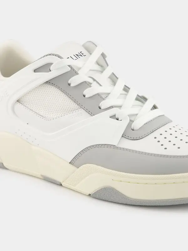 Celine Ct-09 Lace Up Leather Sneakers - White