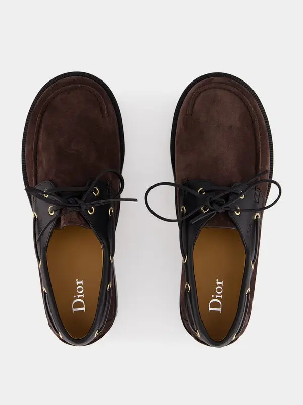 Dior Archie Suede Calfskin Boat Shoes