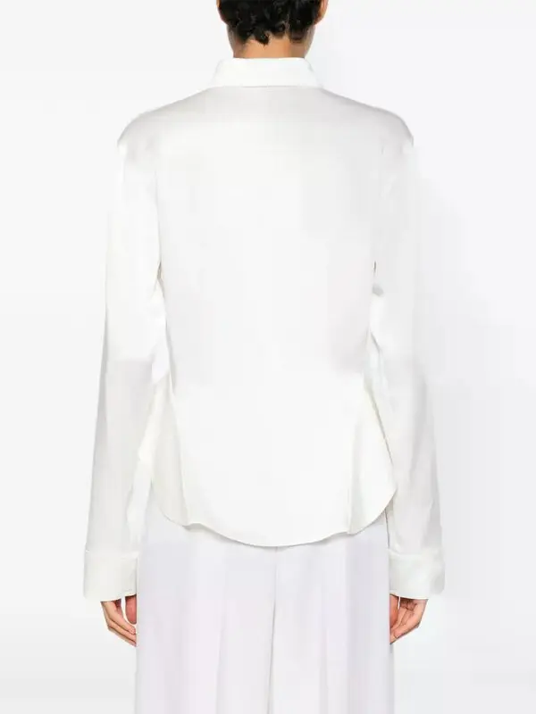 Stella McCartney Peplum Hem Long Sleeve Shirt - White