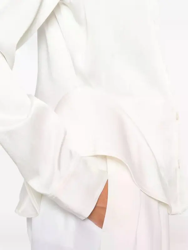 Stella McCartney Peplum Hem Long Sleeve Shirt - White