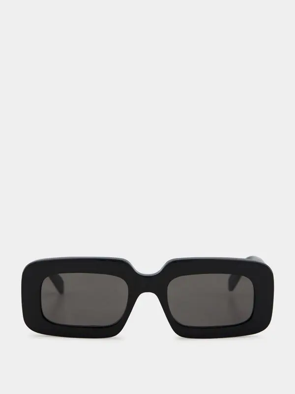 Celine Square Triomphe Skate 02 Acetate Sunglasses - Black