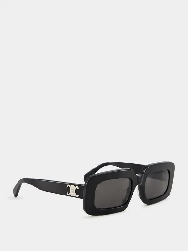 Celine Square Triomphe Skate 02 Acetate Sunglasses - Black