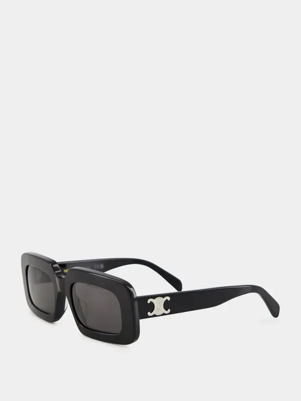 Celine Square Triomphe Skate 02 Acetate Sunglasses - Black