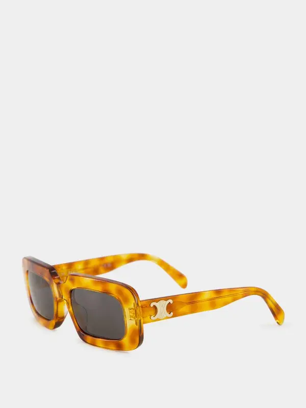 Celine Square Triomphe Skate 02 Acetate Sunglasses - Yellow