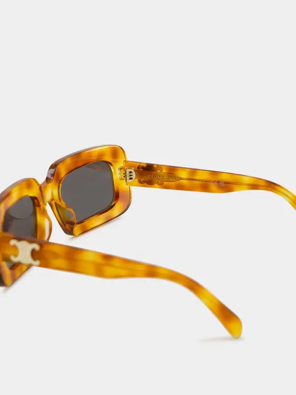Celine Square Triomphe Skate 02 Acetate Sunglasses - Yellow