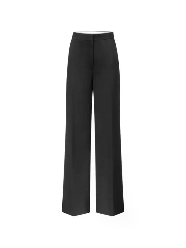 FFORME Wool Pressed Crease Wide-leg Trousers