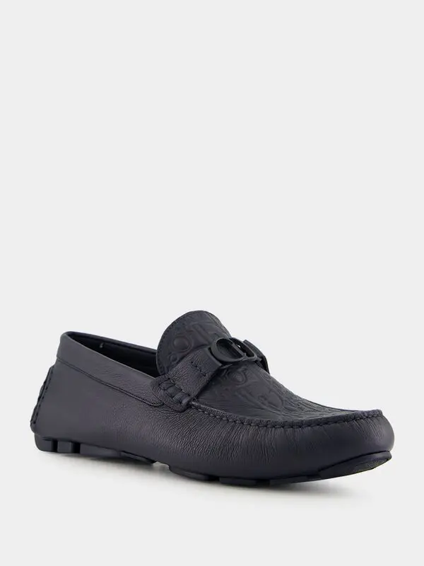Dior Odeon Driver Loafers In Gravity Leather