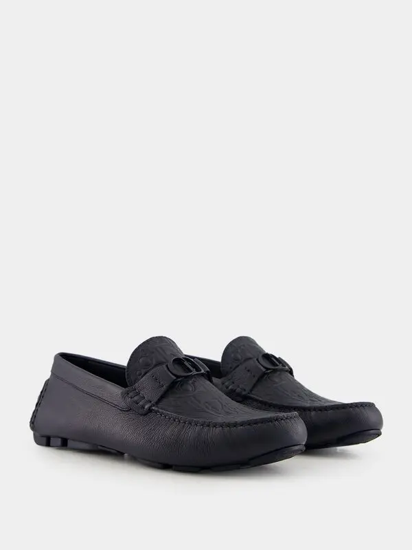 Dior Odeon Driver Loafers In Gravity Leather