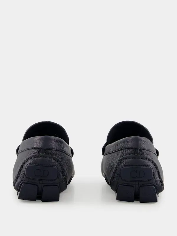 Dior Odeon Driver Loafers In Gravity Leather