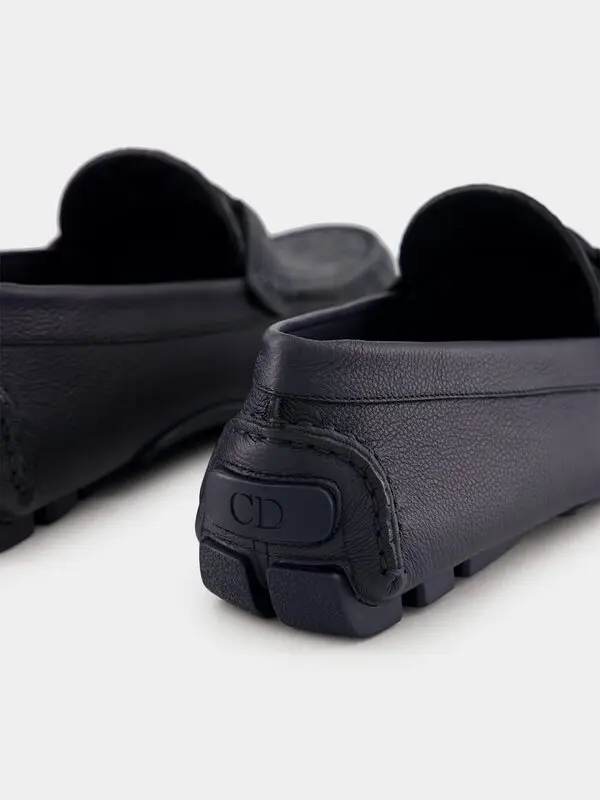 Dior Odeon Driver Loafers In Gravity Leather