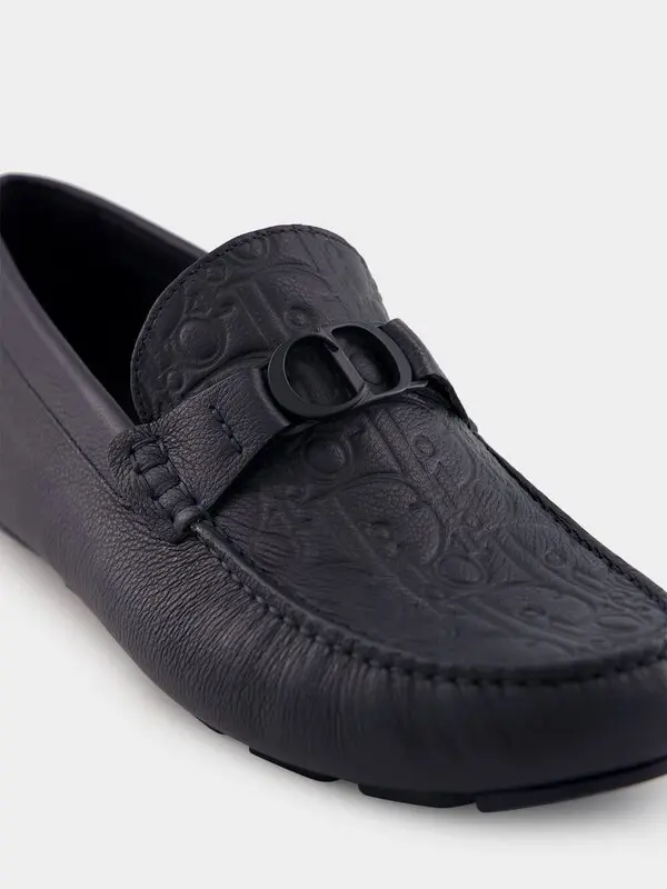 Dior Odeon Driver Loafers In Gravity Leather