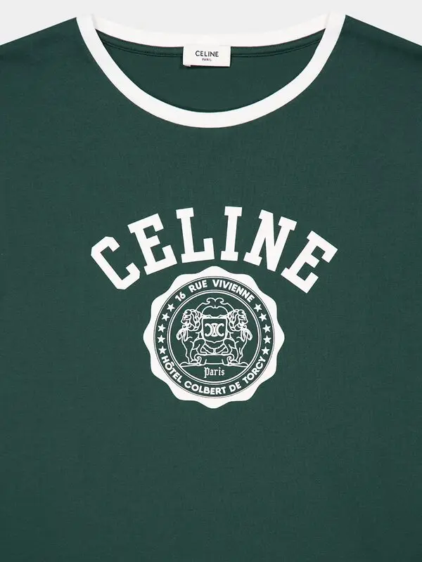 Celine T-shirt Regular Fit S/s C-neck Jersey Cotton