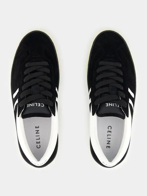 Celine L-top Sunset Leather Sneakers - Black