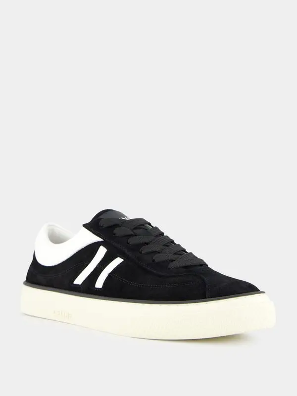 Celine L-top Sunset Leather Sneakers - Black