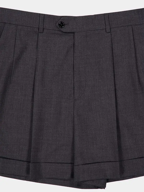 Celine Woven Wool Shorts