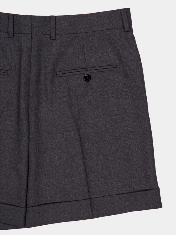 Celine Woven Wool Shorts