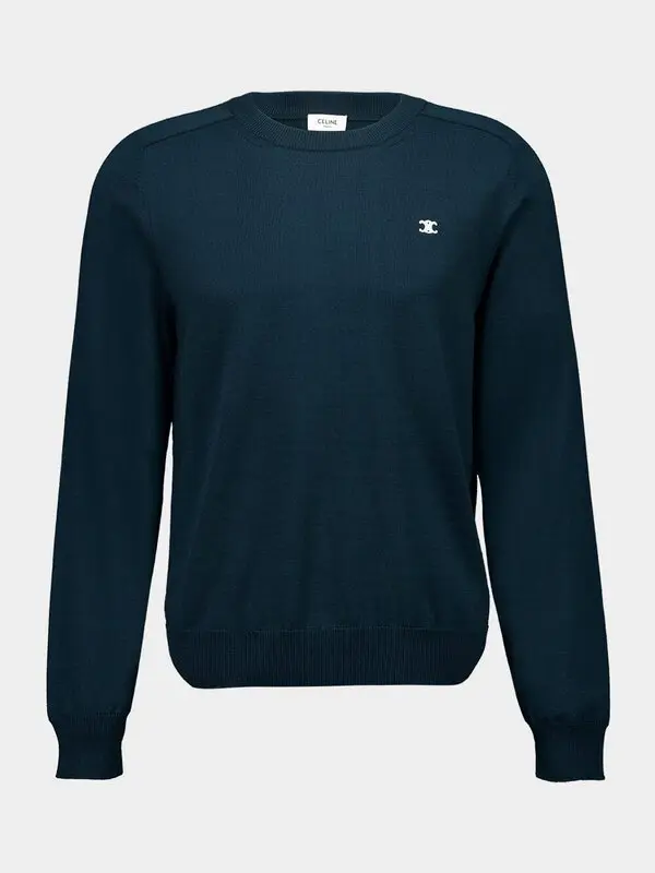 Celine Triomphe Wool Crewneck Sweater